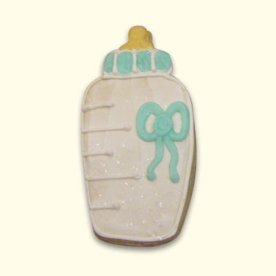 Baby Bottle Shaped Decorated Sugar Cookie Collection - Customizable ...