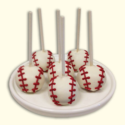 Baseball Cake Pops - Wonderland Bakery