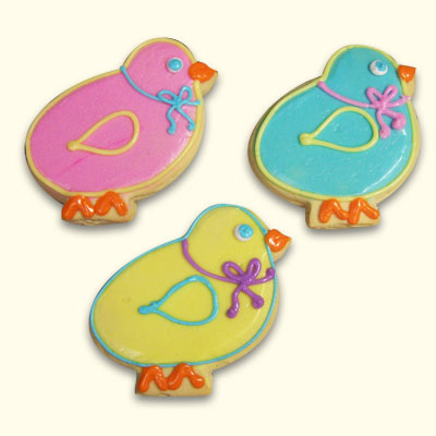 Sweet Baby Chick Shaped Decorated Cookies - Wonderland Bakery