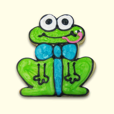 Frog Shaped Decorated Cookie Collection - Wonderland Bakery