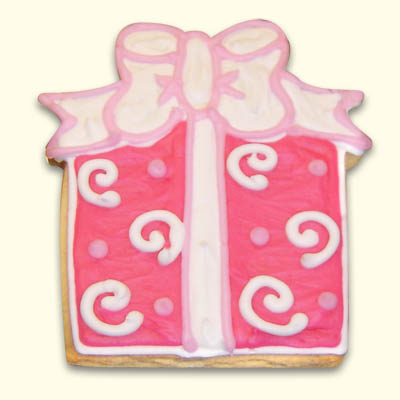 Present Gift Box Shaped Decorated Cookie Collection - Wonderland Bakery