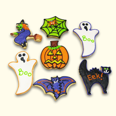 Halloween Shaped Decorated Cookie Collection - Wonderland Bakery