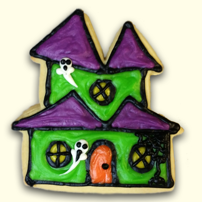 Haunted House Shape Decorated Cookie Collection - Wonderland Bakery