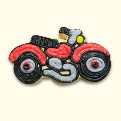 Motorcycle Shaped Decorated Cookie Collcection - Wonderland Bakery
