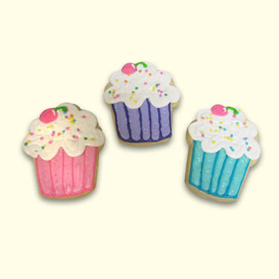 Pastel Cupcake Shaped Cookie Collection - Wonderland Bakery