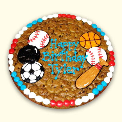 Sports Ball Giant Chocolate Chip Cookie Cake - Customizable ...